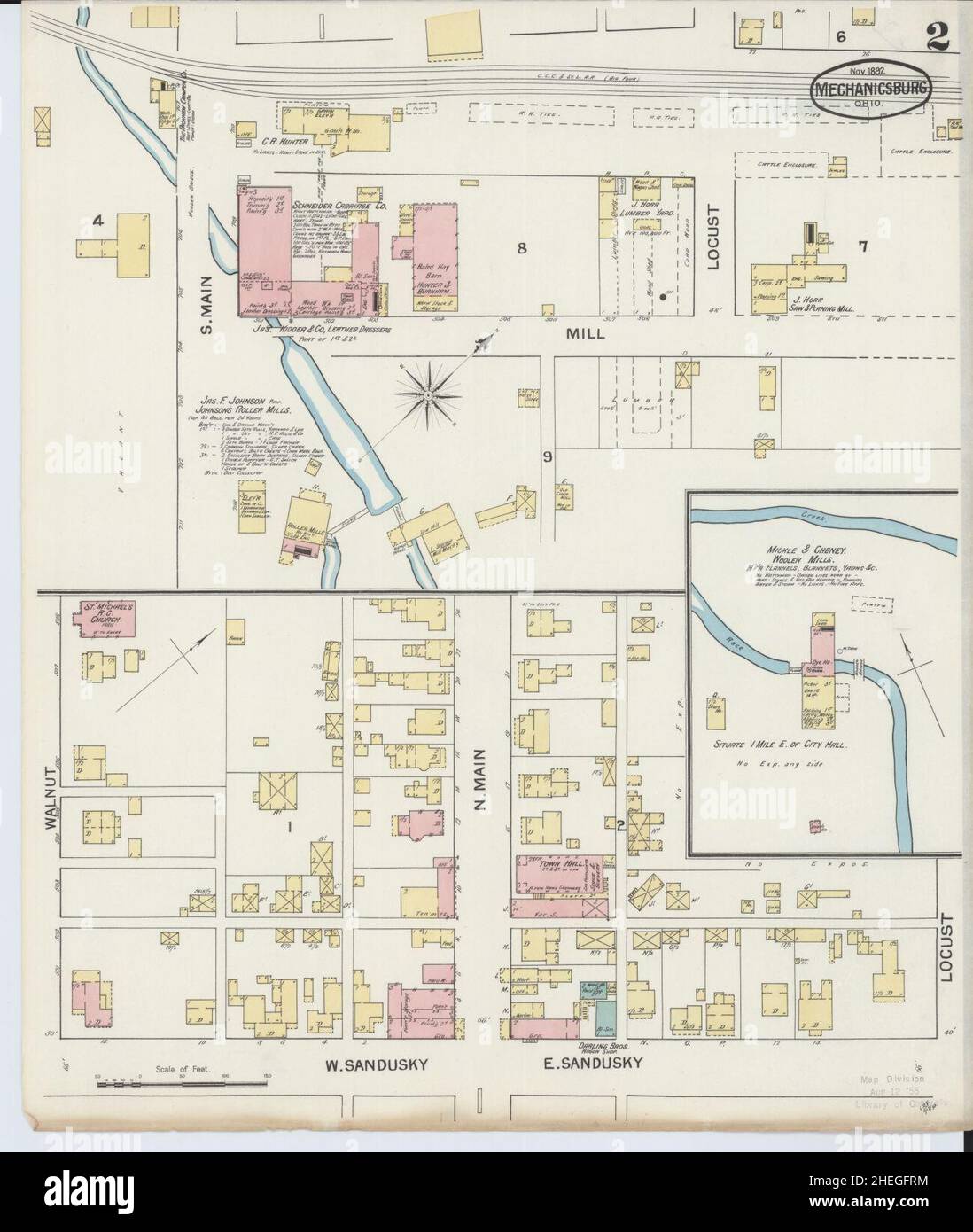 Map of mechanicsburg hi-res stock photography and images - Alamy