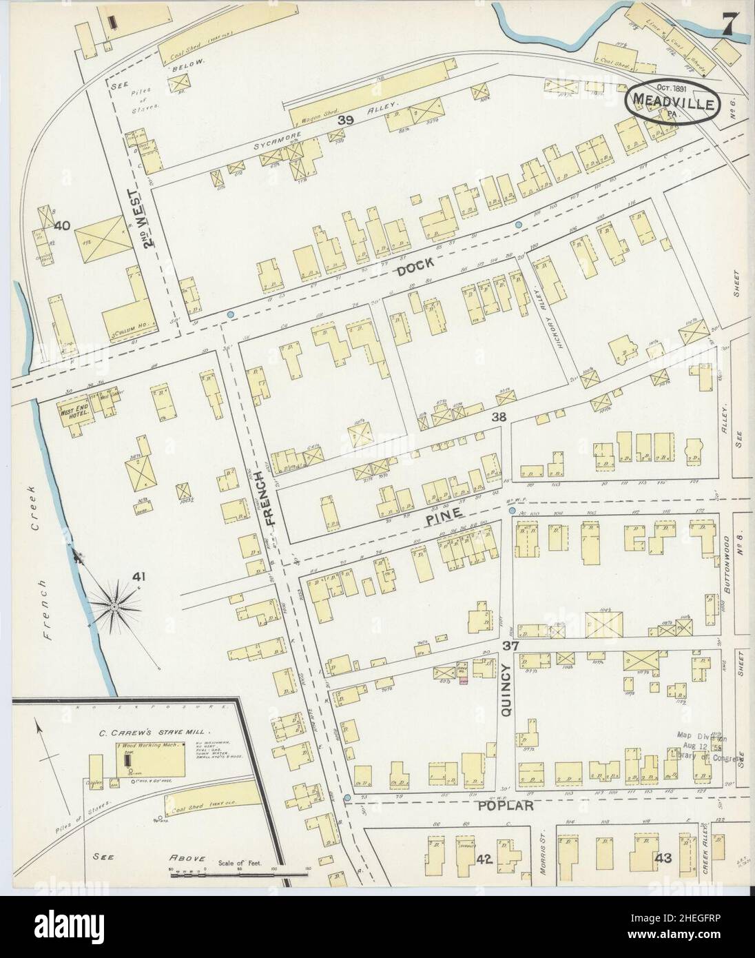 Map of meadville hi-res stock photography and images - Alamy