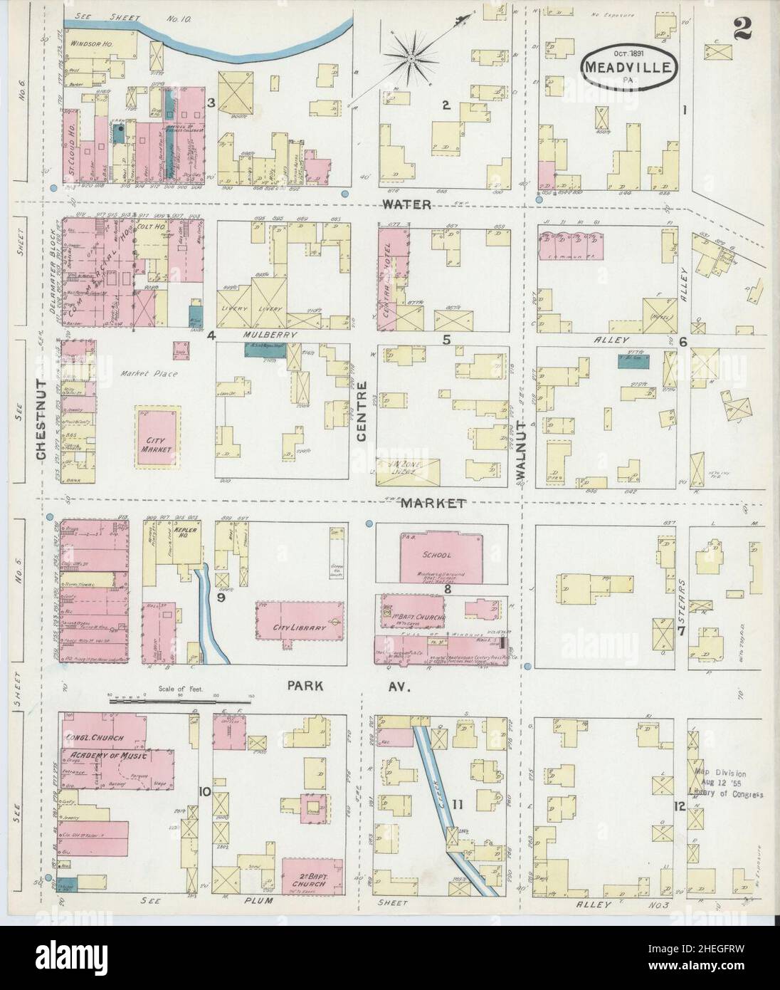 Map of meadville hi-res stock photography and images - Alamy