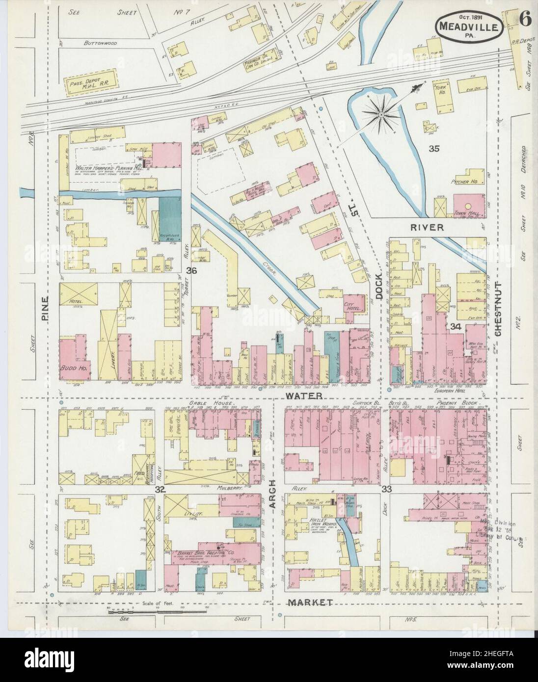 Map of meadville hi-res stock photography and images - Alamy