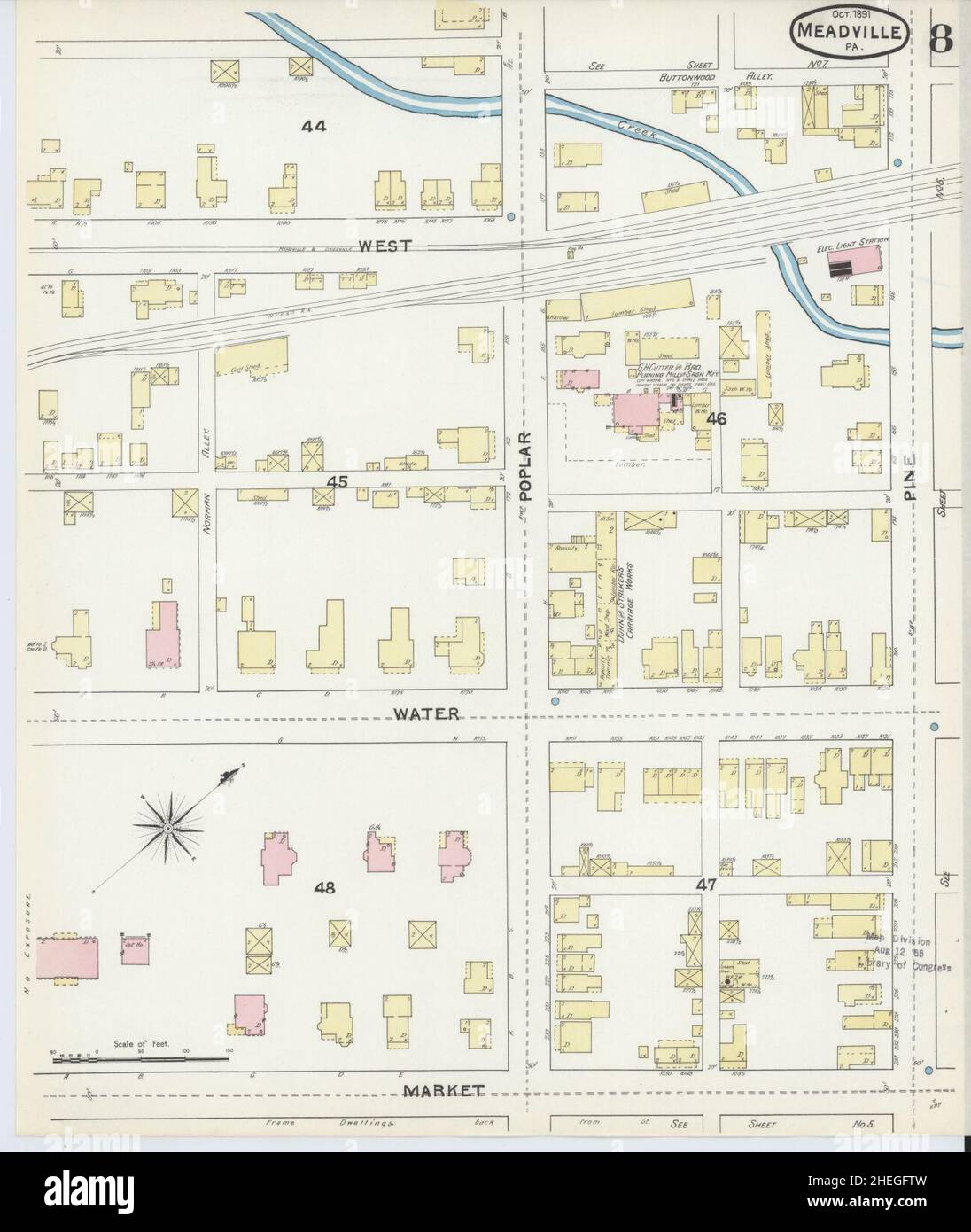 Map of meadville hi-res stock photography and images - Alamy