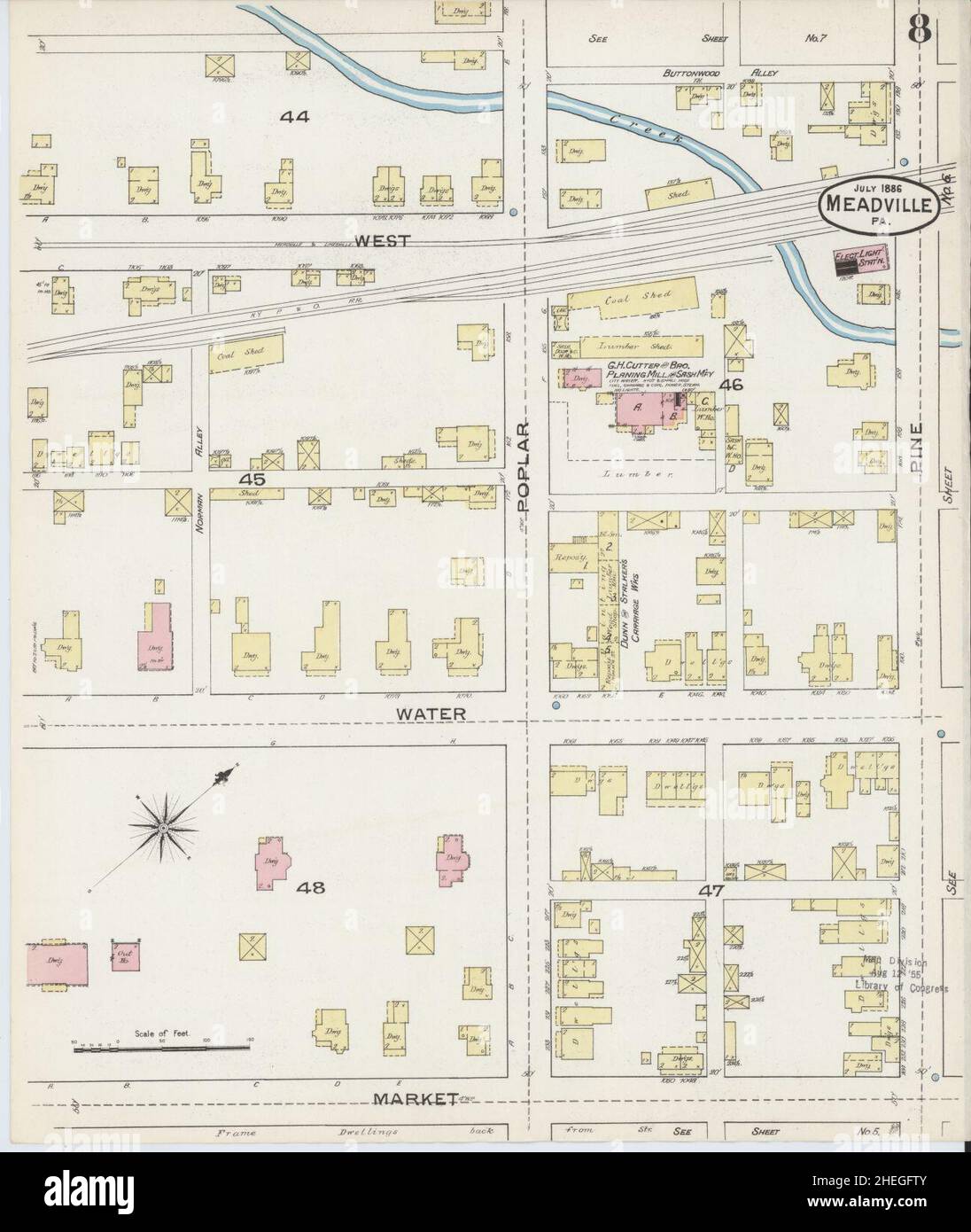 Map of meadville hi-res stock photography and images - Alamy