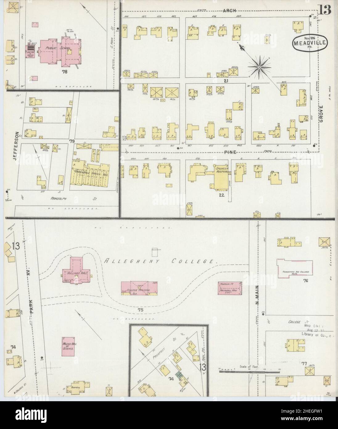 Map of meadville hi-res stock photography and images - Alamy