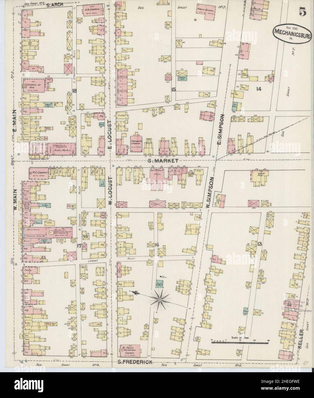 Mechanicsburg map hi-res stock photography and images - Alamy