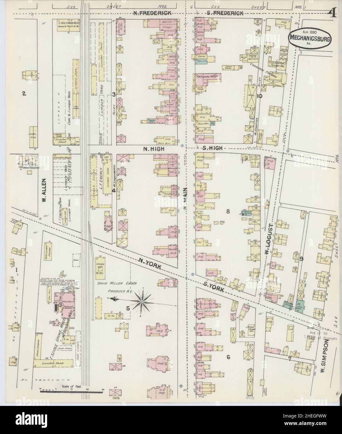 Map of mechanicsburg hi-res stock photography and images - Alamy