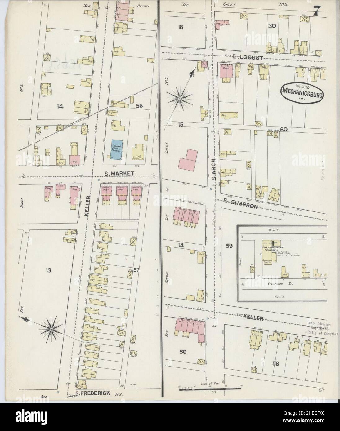 Map of mechanicsburg hi-res stock photography and images - Alamy