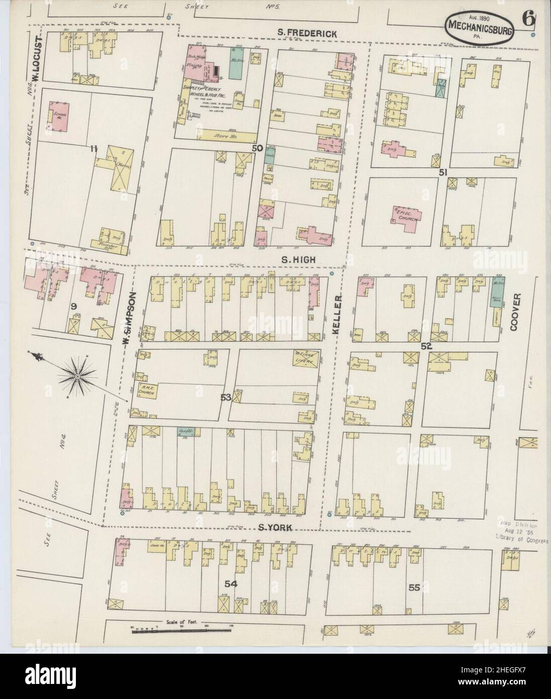 Map of mechanicsburg hi-res stock photography and images - Alamy