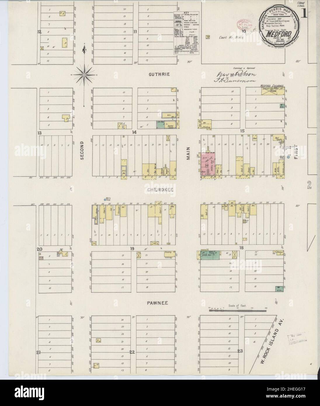Map of medford oklahoma hi-res stock photography and images - Alamy
