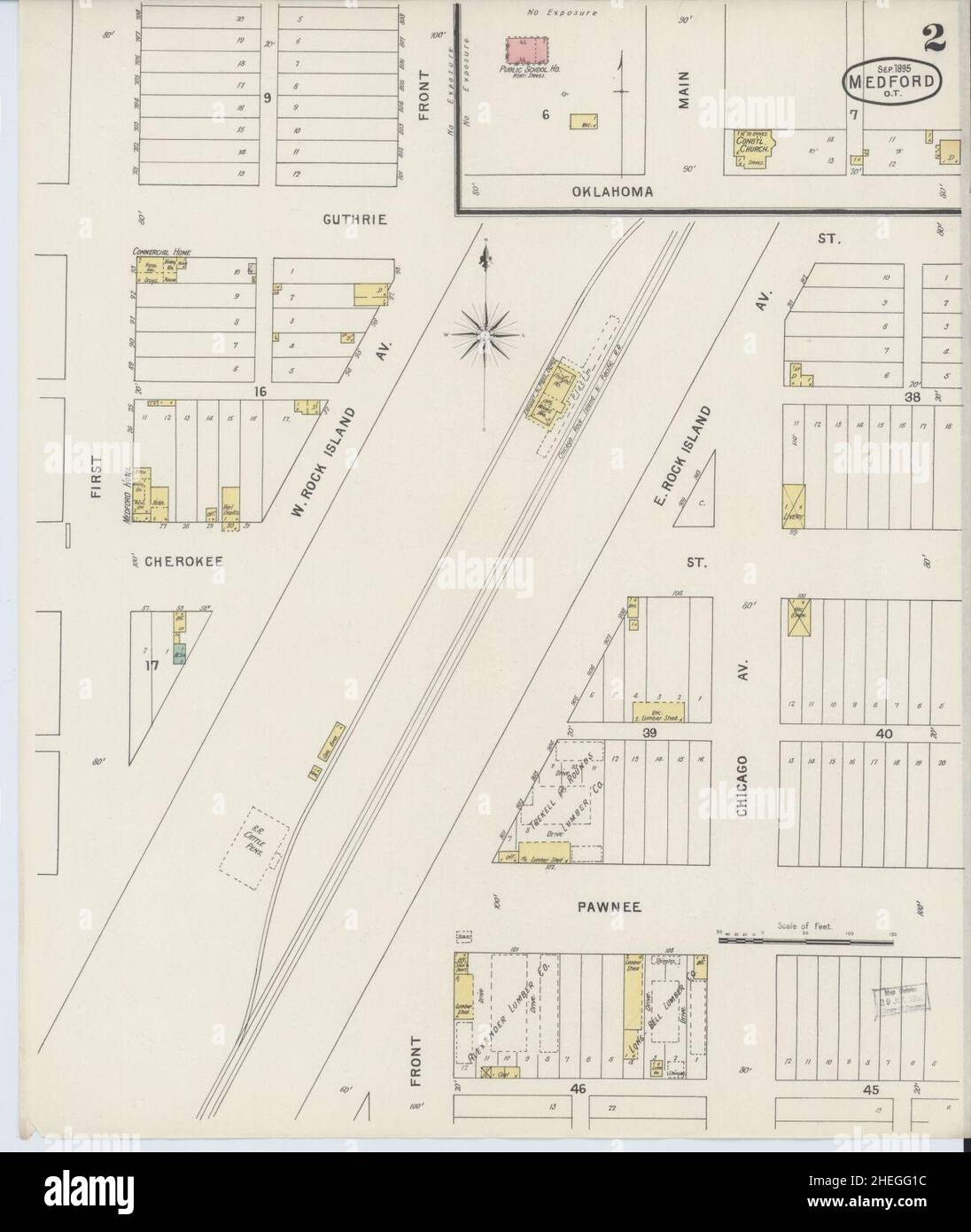 Map of medford oklahoma hi-res stock photography and images - Alamy