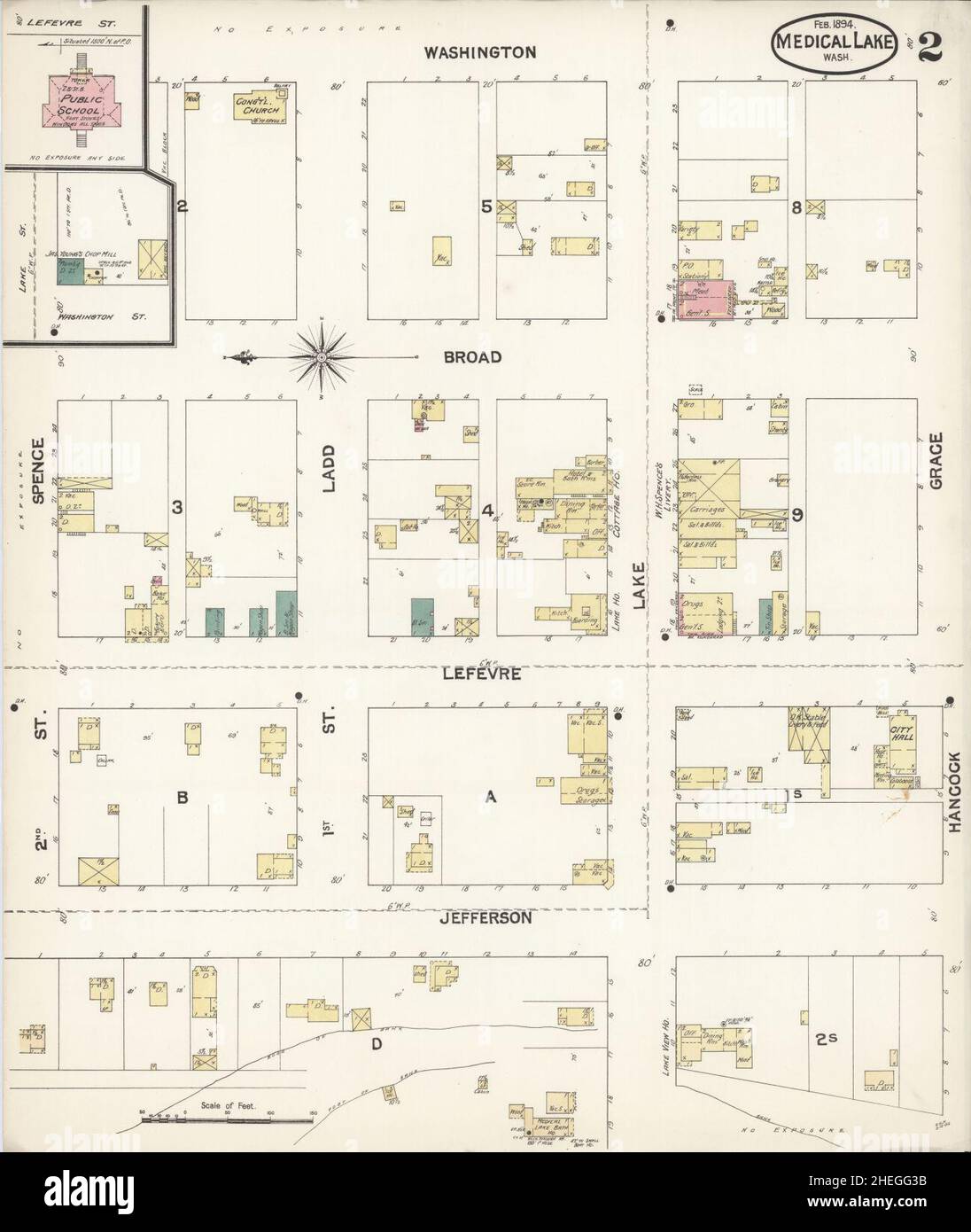 Medical lake washington map hi-res stock photography and images - Alamy