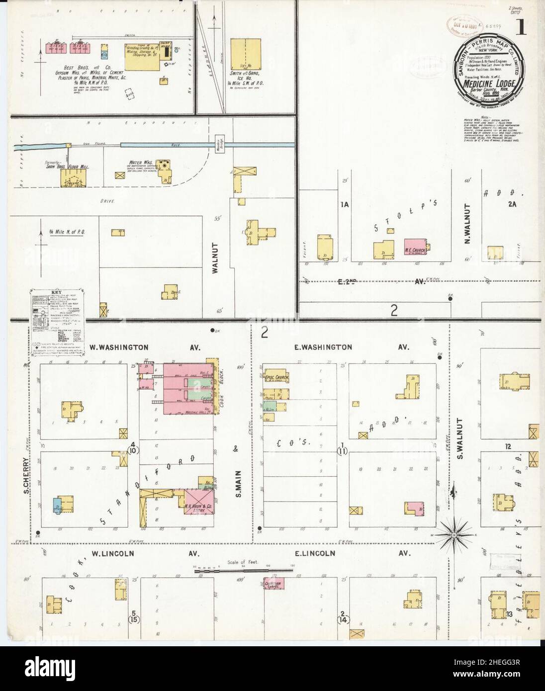 Barber county map hi-res stock photography and images - Alamy