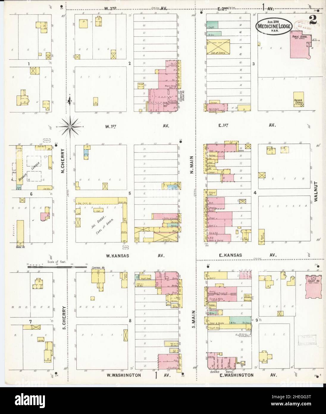 Barber county map hi-res stock photography and images - Alamy