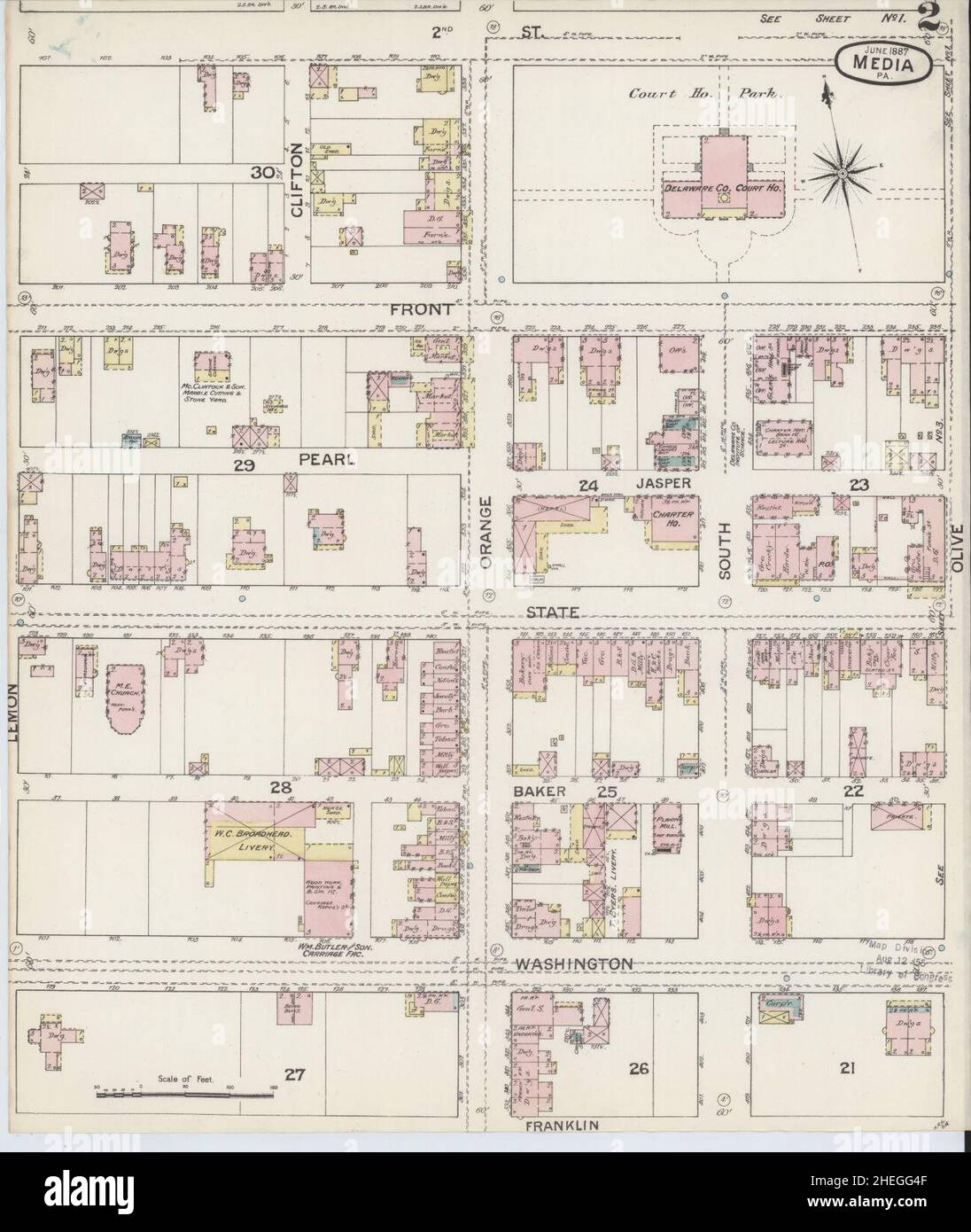 Map of media pennsylvania hi-res stock photography and images - Alamy