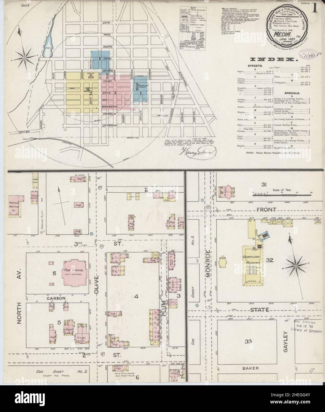 Map of media pennsylvania hi-res stock photography and images - Alamy