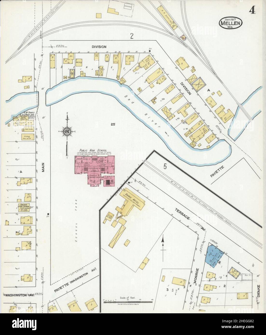 Map of mellen hi-res stock photography and images - Alamy