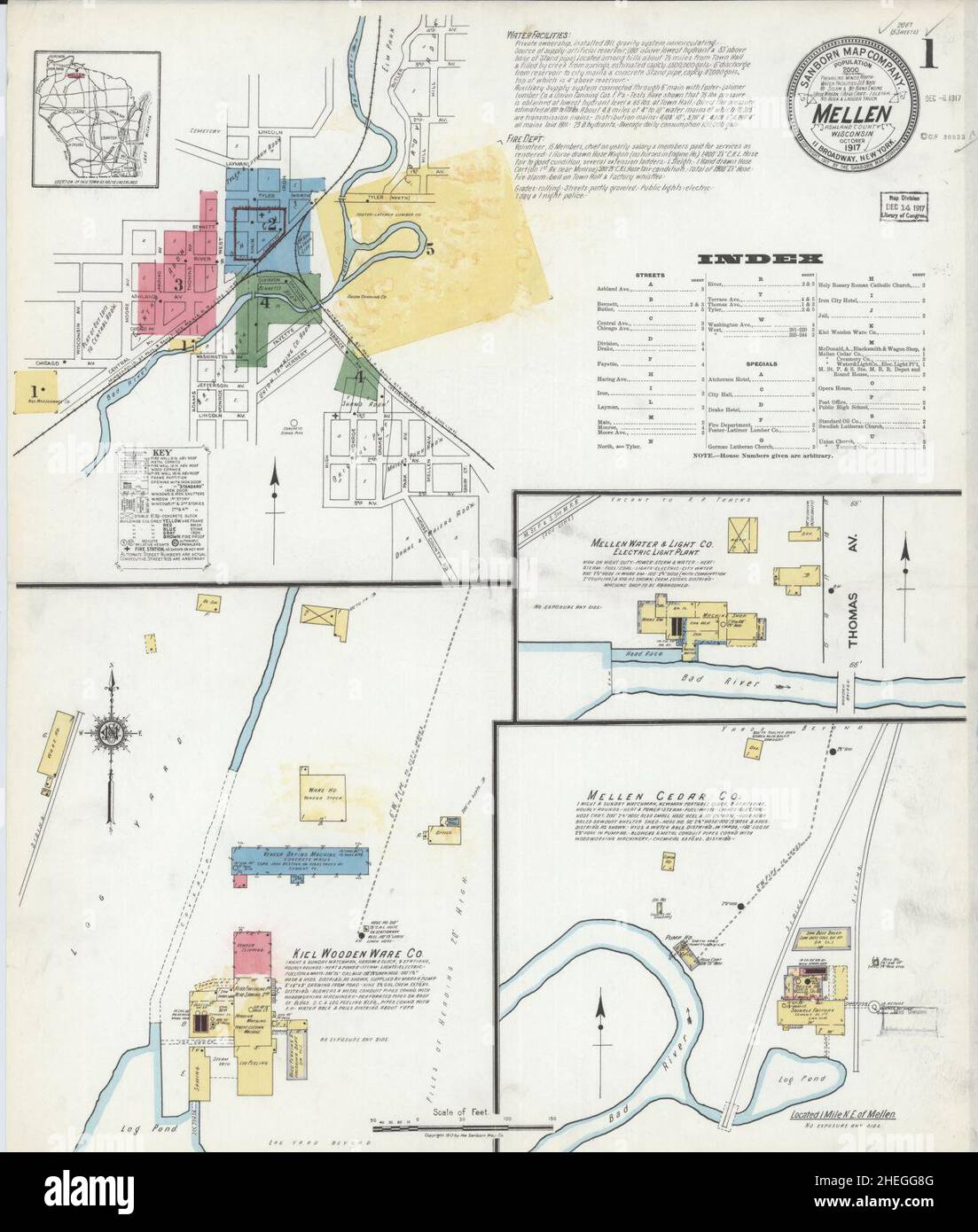 Map of mellen hi-res stock photography and images - Alamy