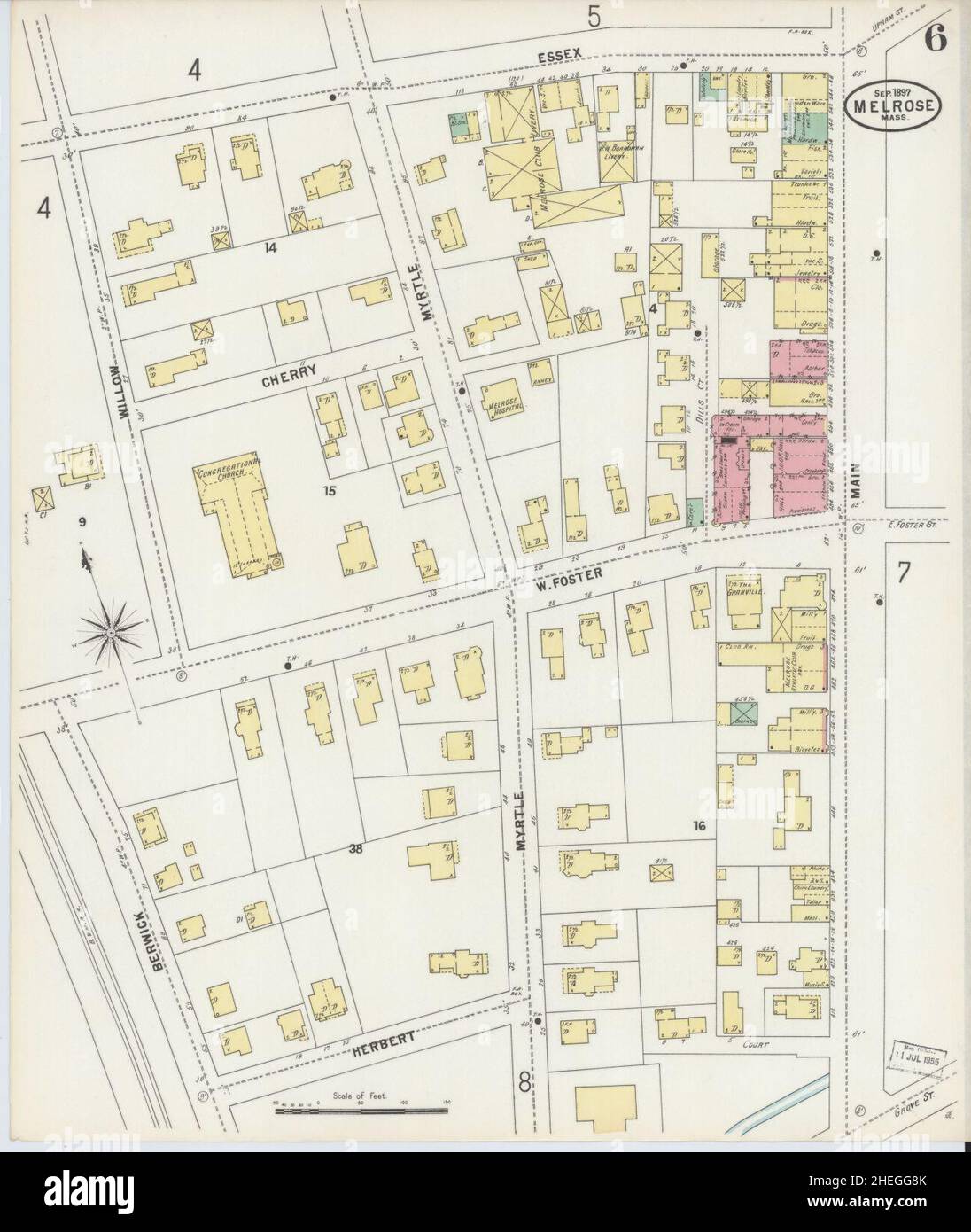 Sanborn Fire Insurance Map from Melrose, Middlesex County ...