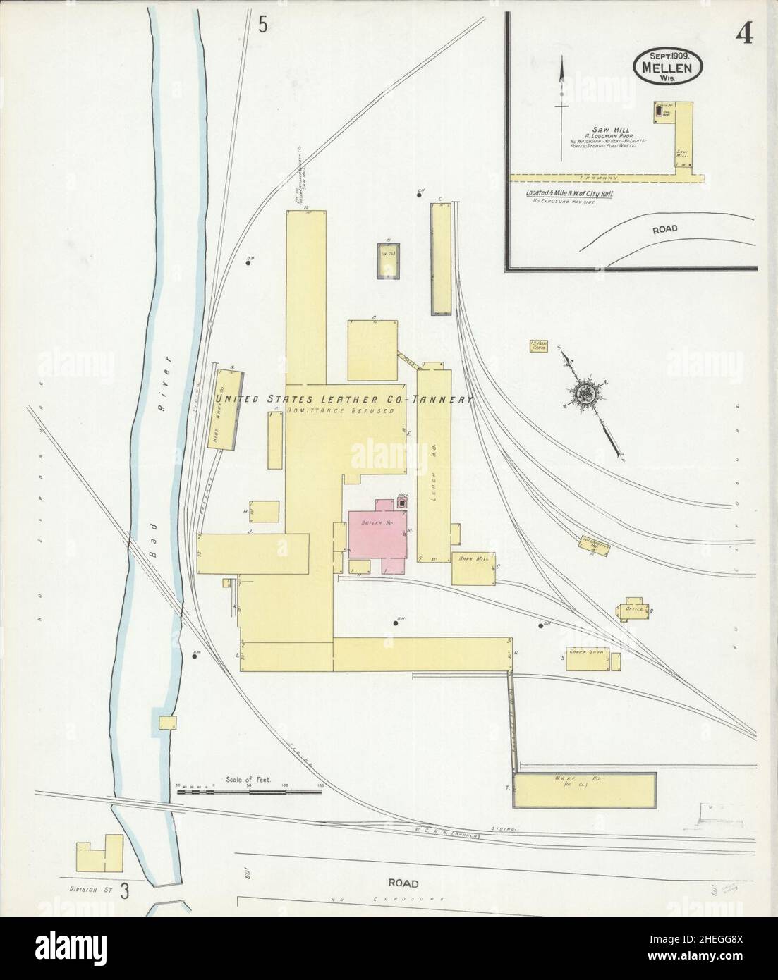 Mellen wisconsin map hi-res stock photography and images - Alamy
