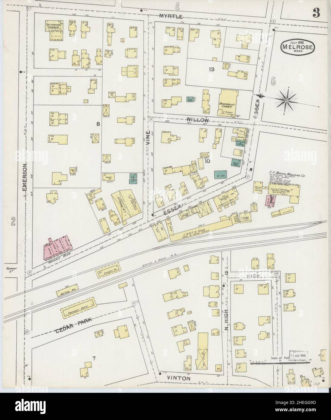 Melrose map hi-res stock photography and images - Alamy