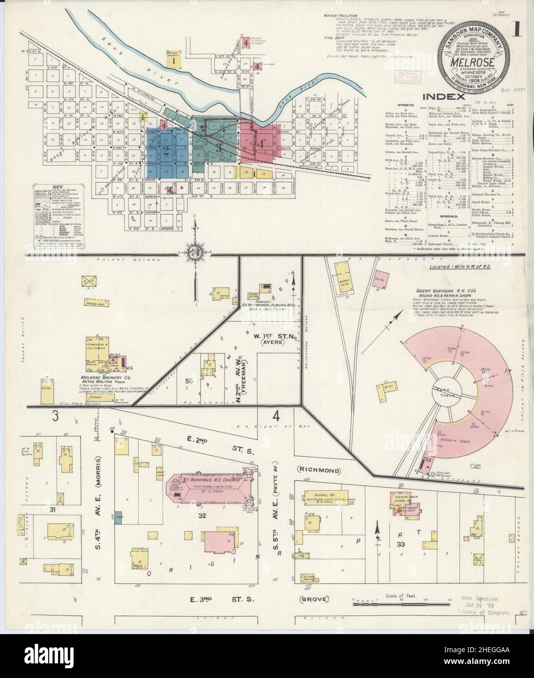 Sanborn Fire Insurance Map from Melrose, Stearns County, Minnesota ...