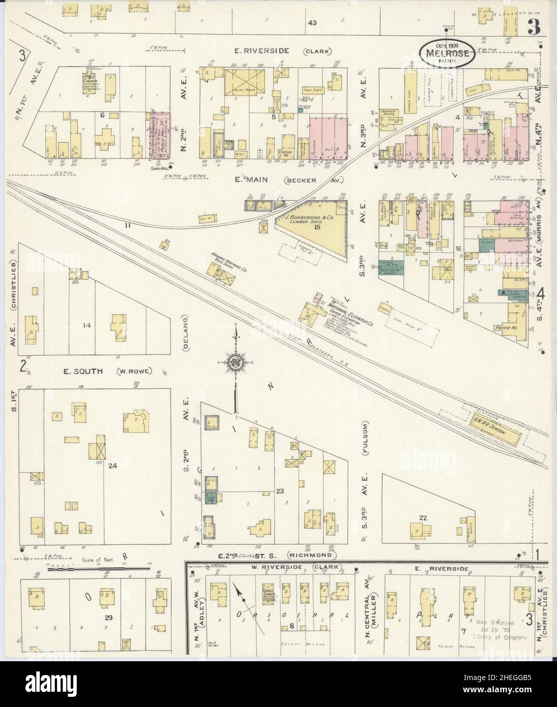 Melrose map hi-res stock photography and images - Alamy