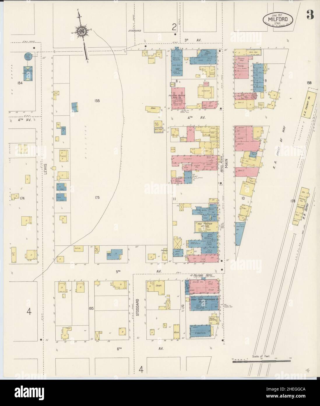 Map of milford utah hi-res stock photography and images - Alamy