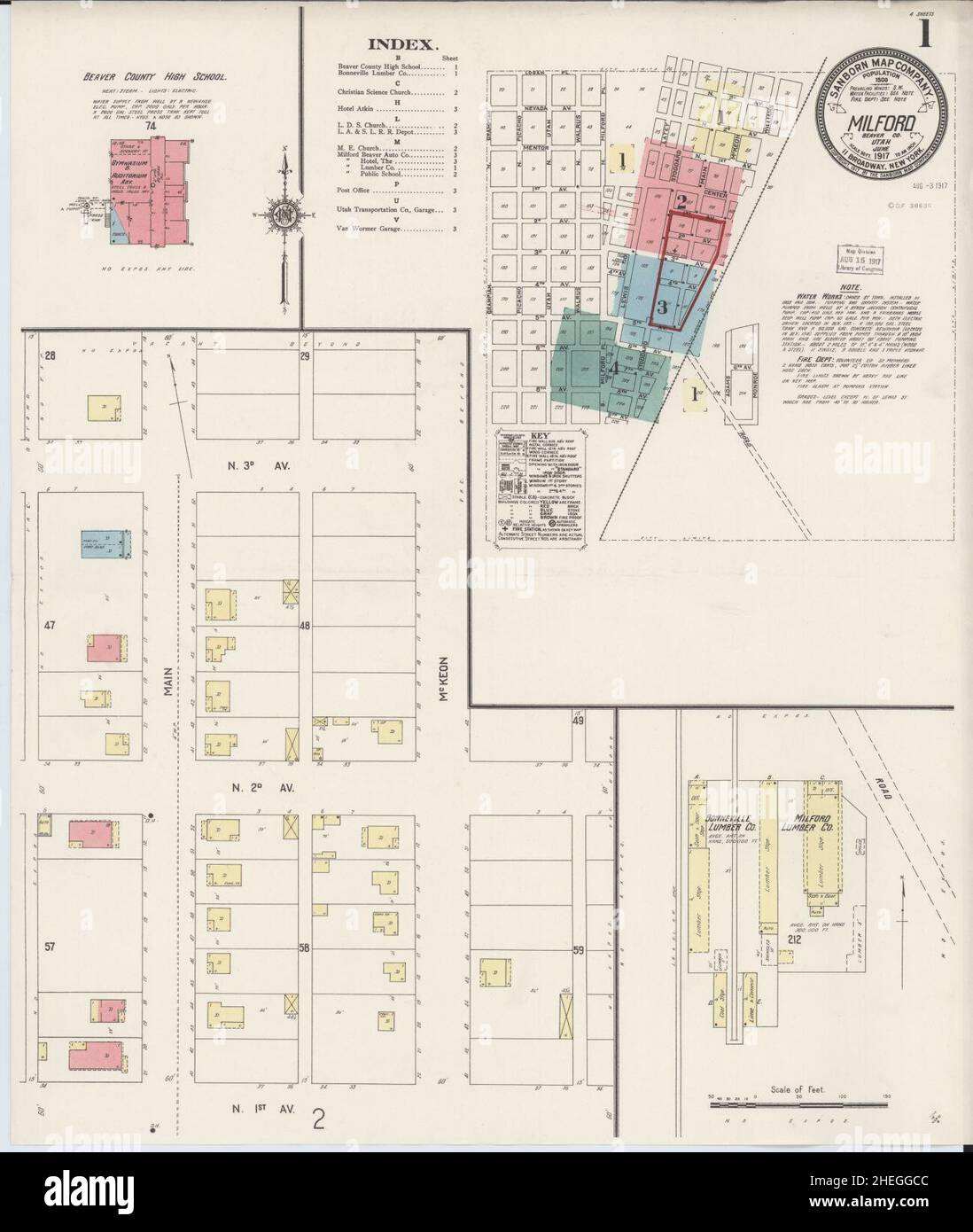 Map of milford utah hi-res stock photography and images - Alamy