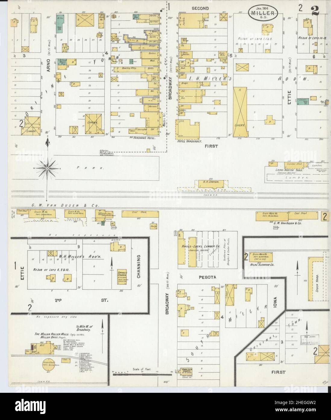 Miller south dakota map hi-res stock photography and images - Alamy