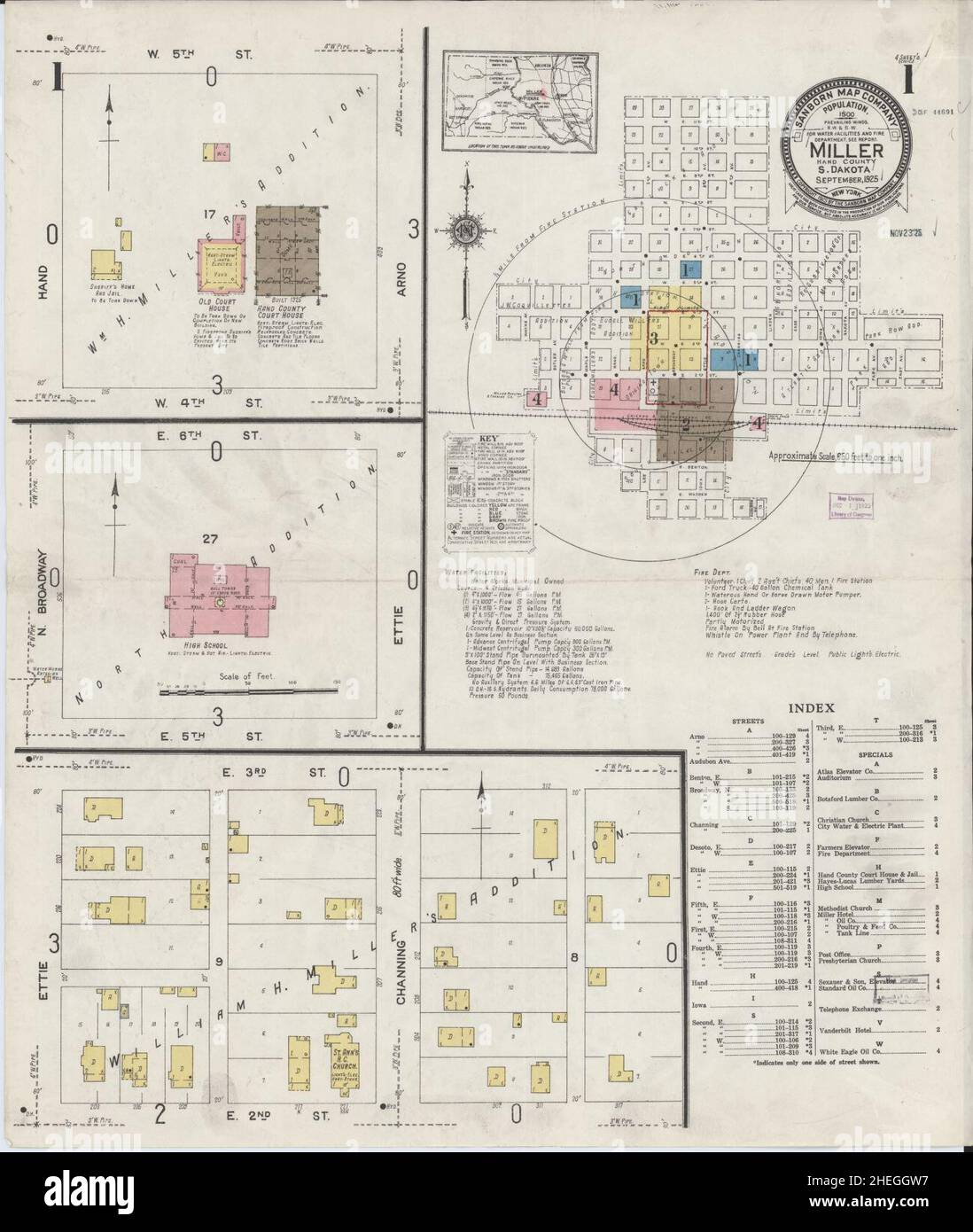 Miller south dakota map hi-res stock photography and images - Alamy