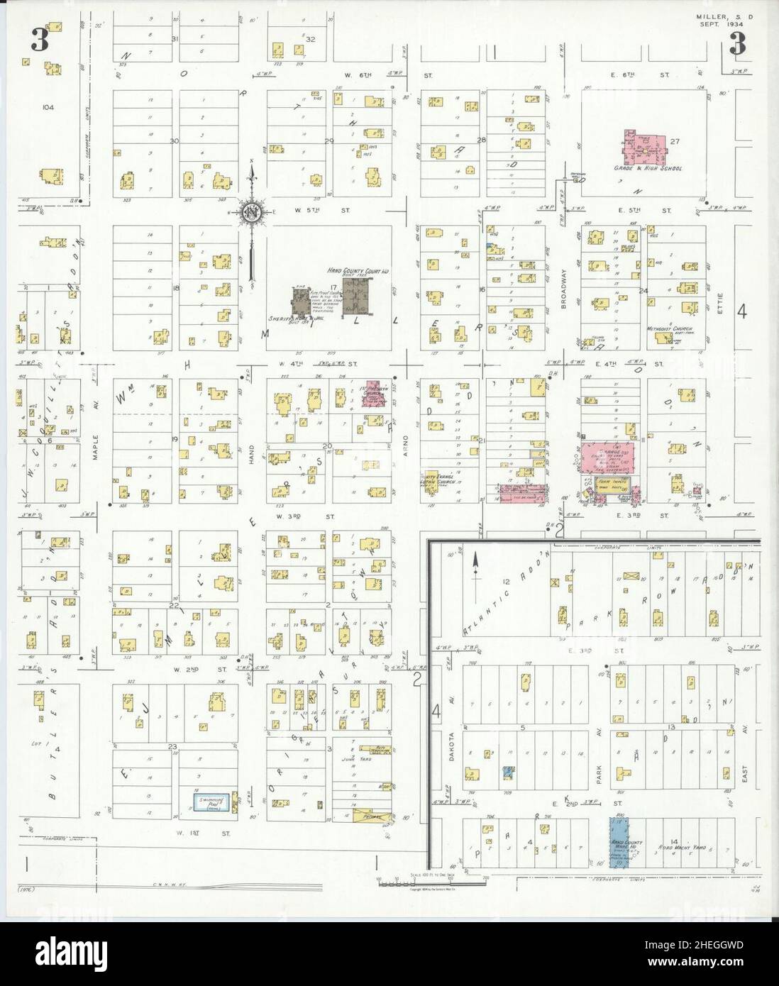 Miller south dakota map hi-res stock photography and images - Alamy