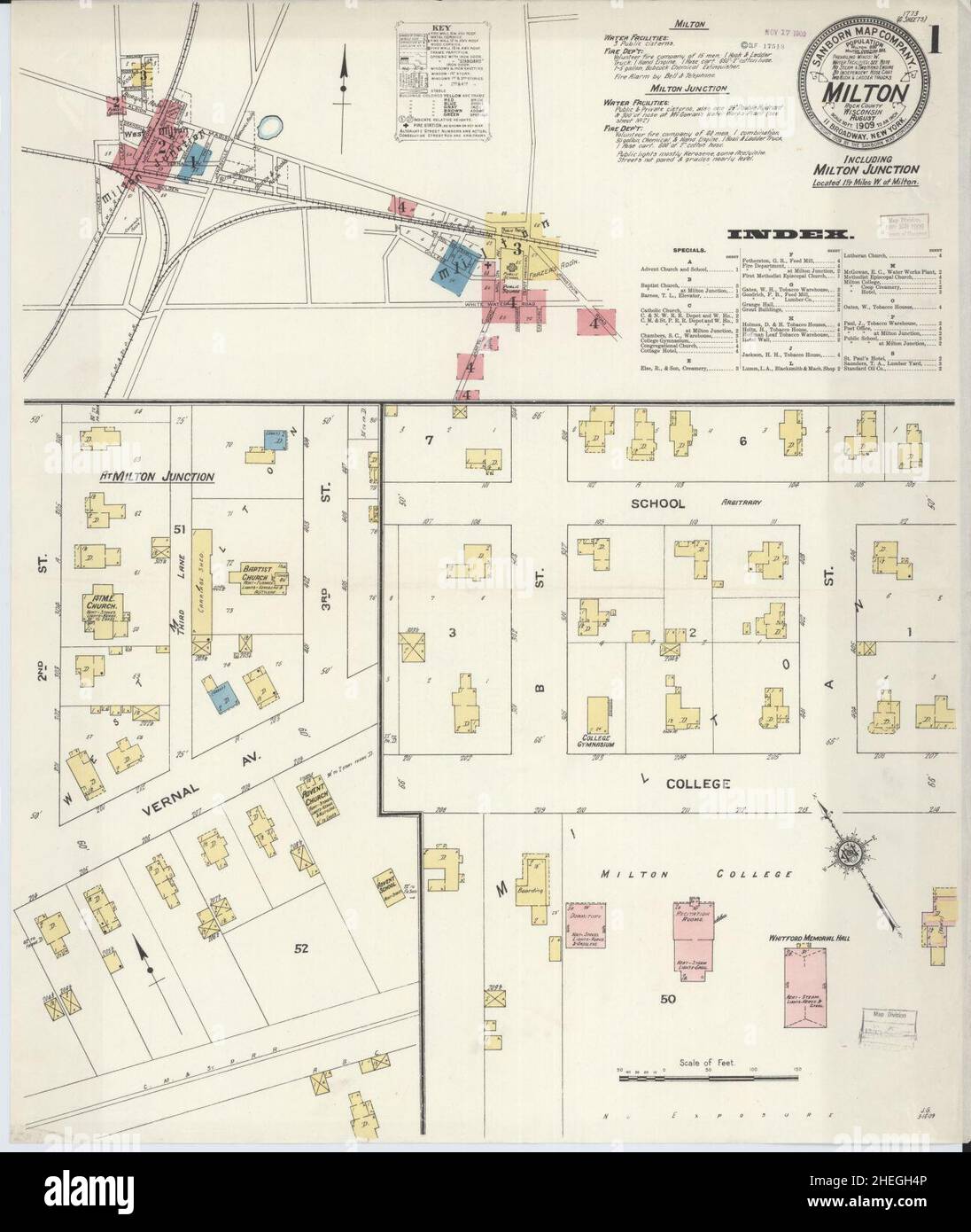 Milton wisconsin map hi-res stock photography and images - Alamy