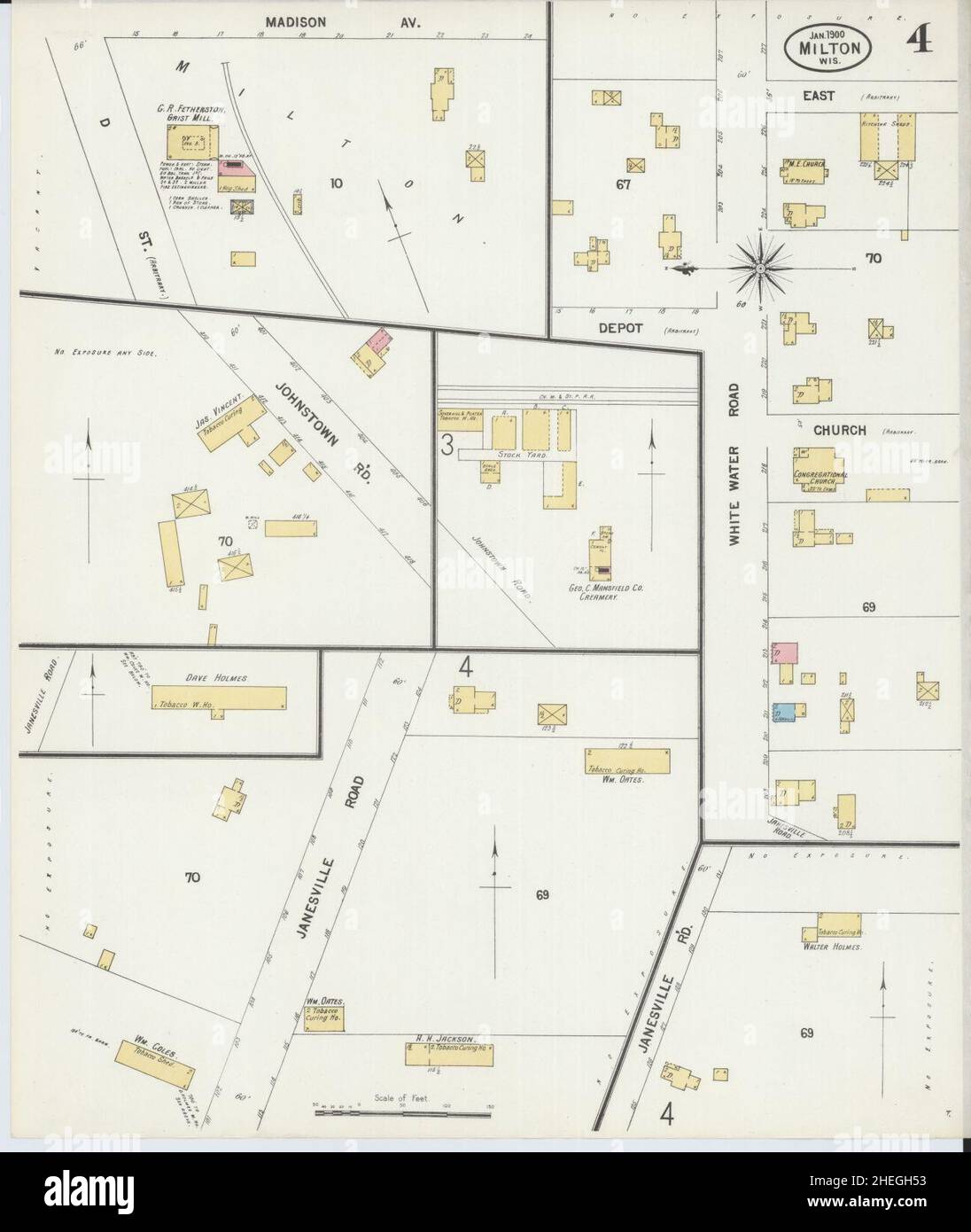 Milton wisconsin map hi-res stock photography and images - Alamy