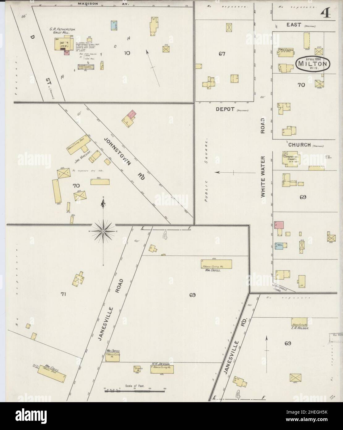 Milton wisconsin map hi-res stock photography and images - Alamy