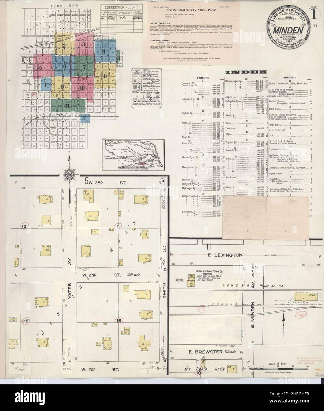 Map of minden nebraska hi-res stock photography and images - Alamy