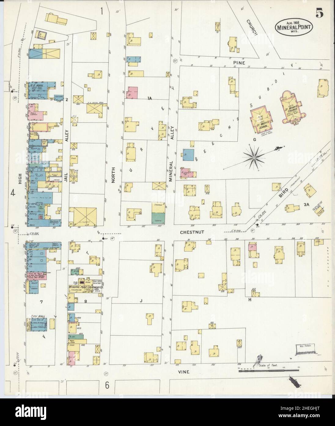 Sanborn Fire Insurance Map from Mineral Point, Iowa County, Wisconsin ...