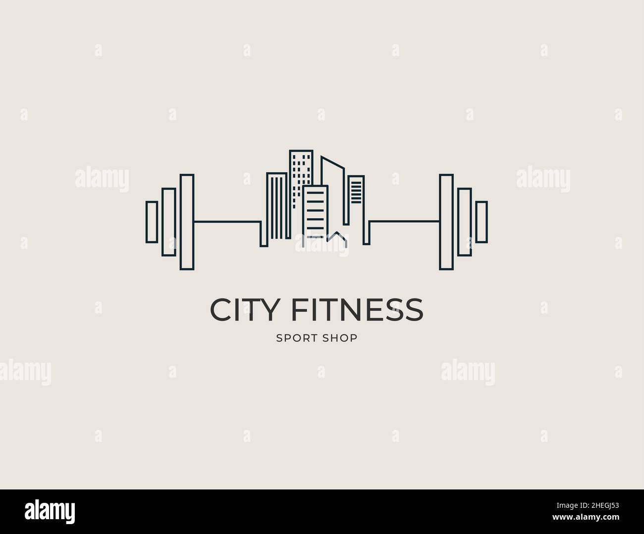 Fitness, Gym, workout and personal trainer logo. Trendy modern style ...