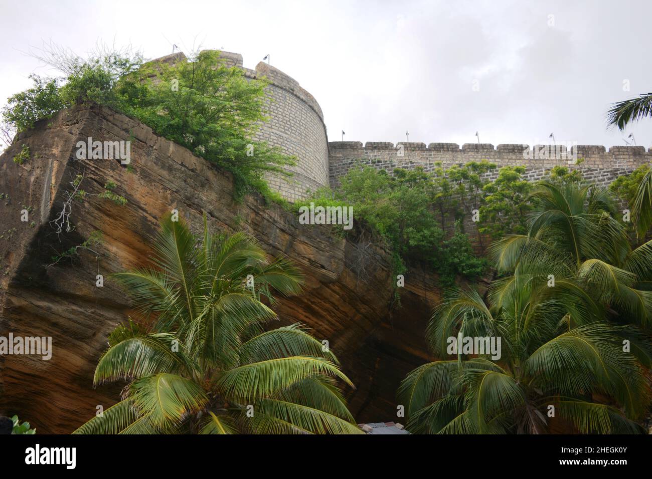 Historical Fort placed on rock Stock Photo - Alamy