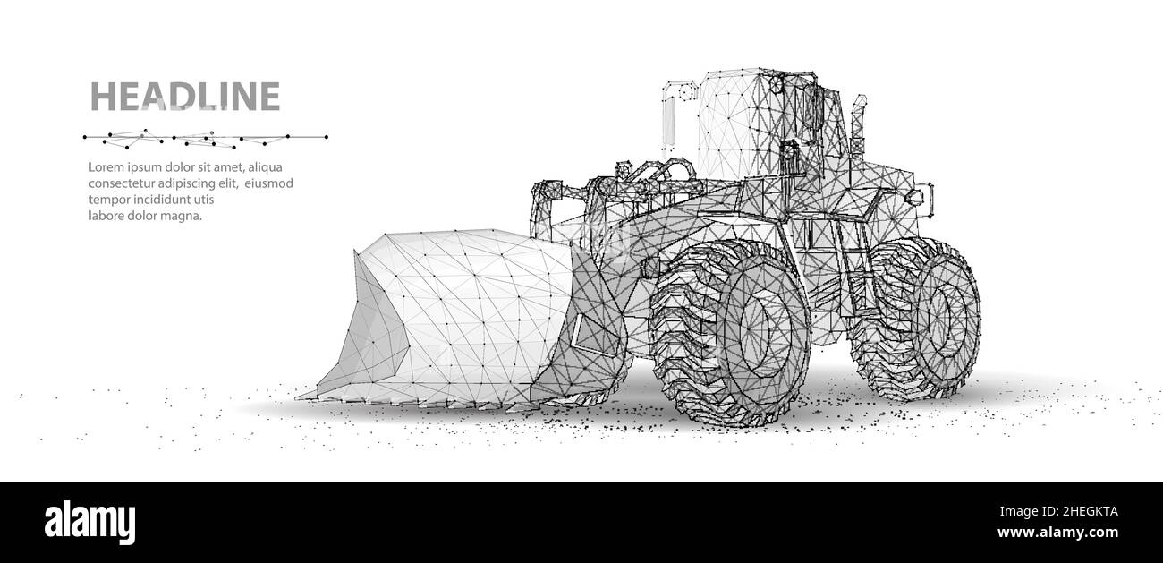 Loader. Abstract 3d wheel heavy loader illustration isolated on white ...
