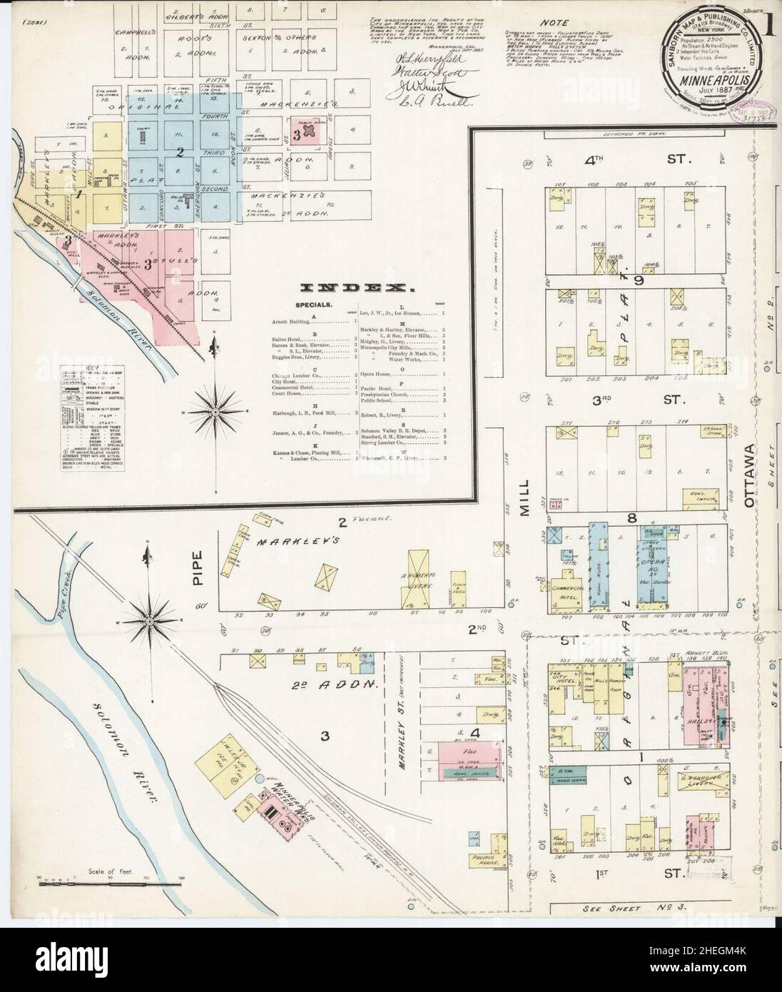 Minneapolis kansas map hi-res stock photography and images - Alamy