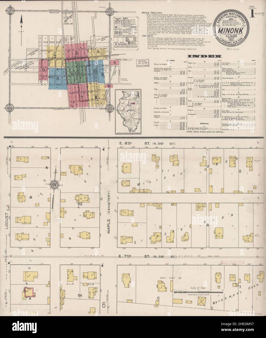 Map of minonk hi-res stock photography and images - Alamy