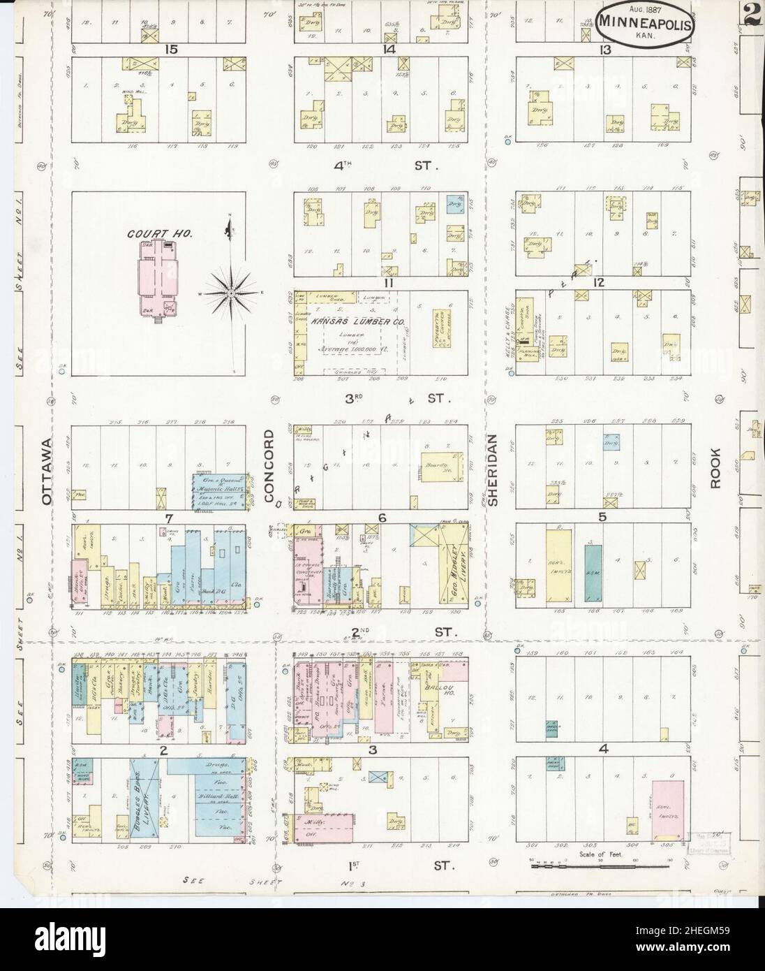 Map of minneapolis kansas hi-res stock photography and images - Alamy