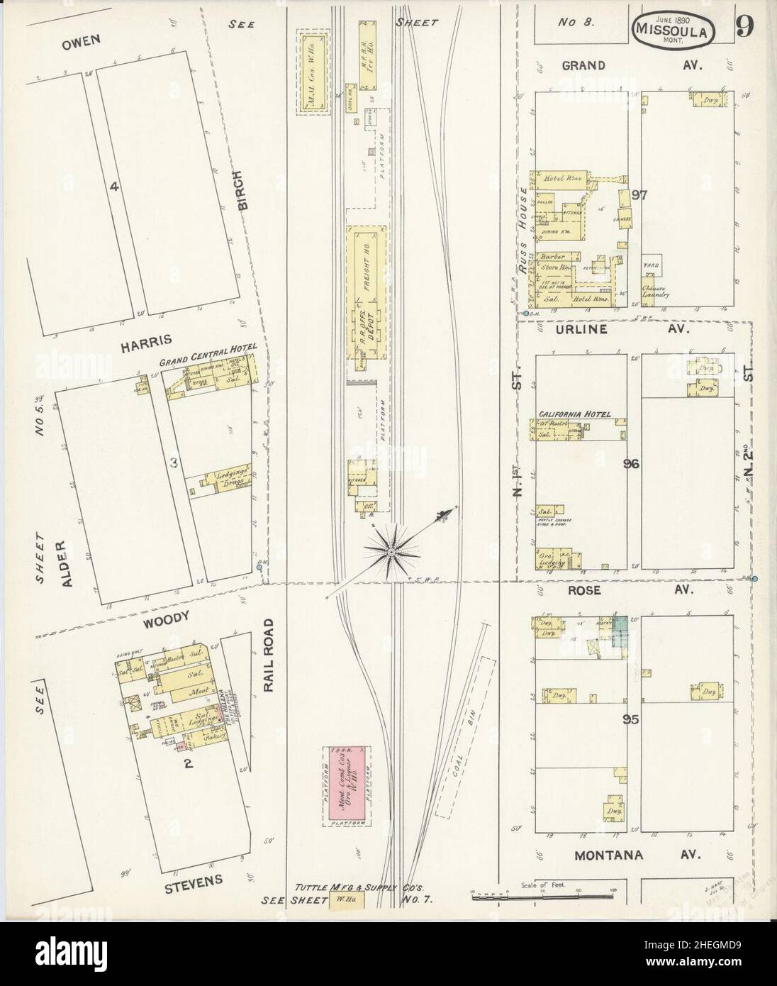 Missoula county map hi-res stock photography and images - Alamy