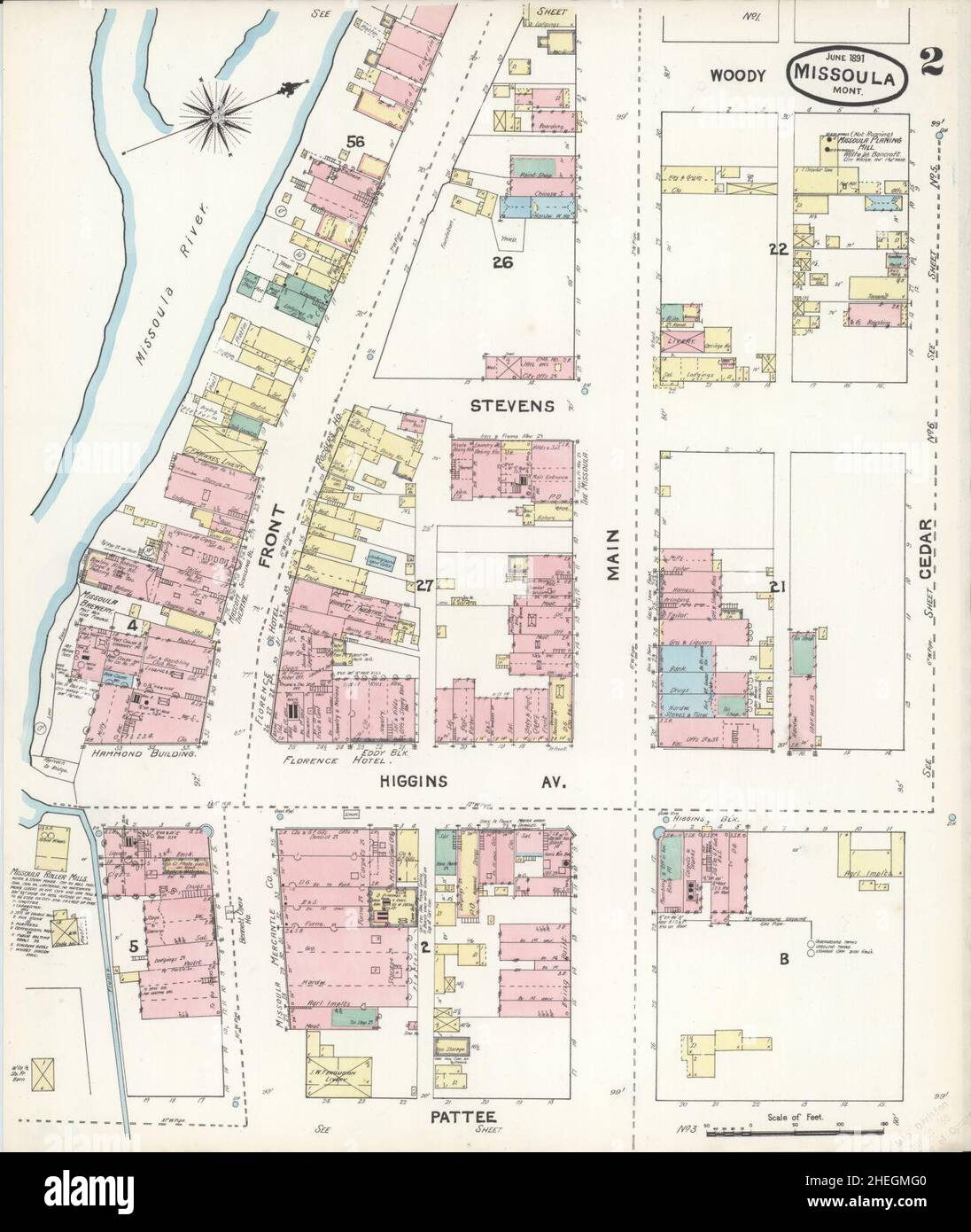 Missoula county map hi-res stock photography and images - Alamy