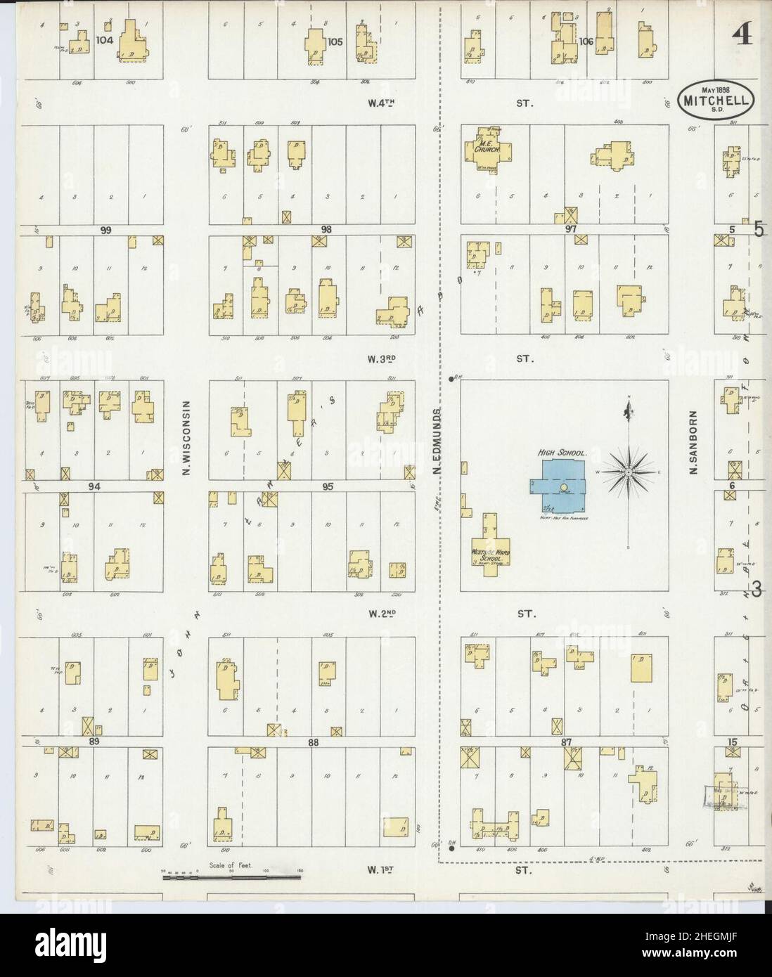 Map of mitchell south dakota hi-res stock photography and images - Alamy