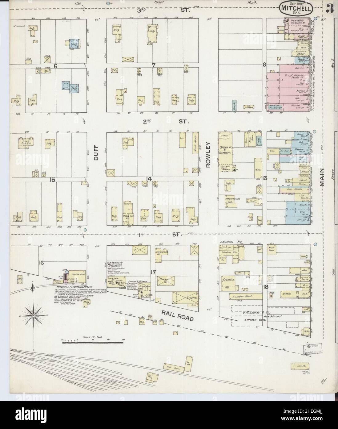Map of mitchell south dakota hi-res stock photography and images - Alamy