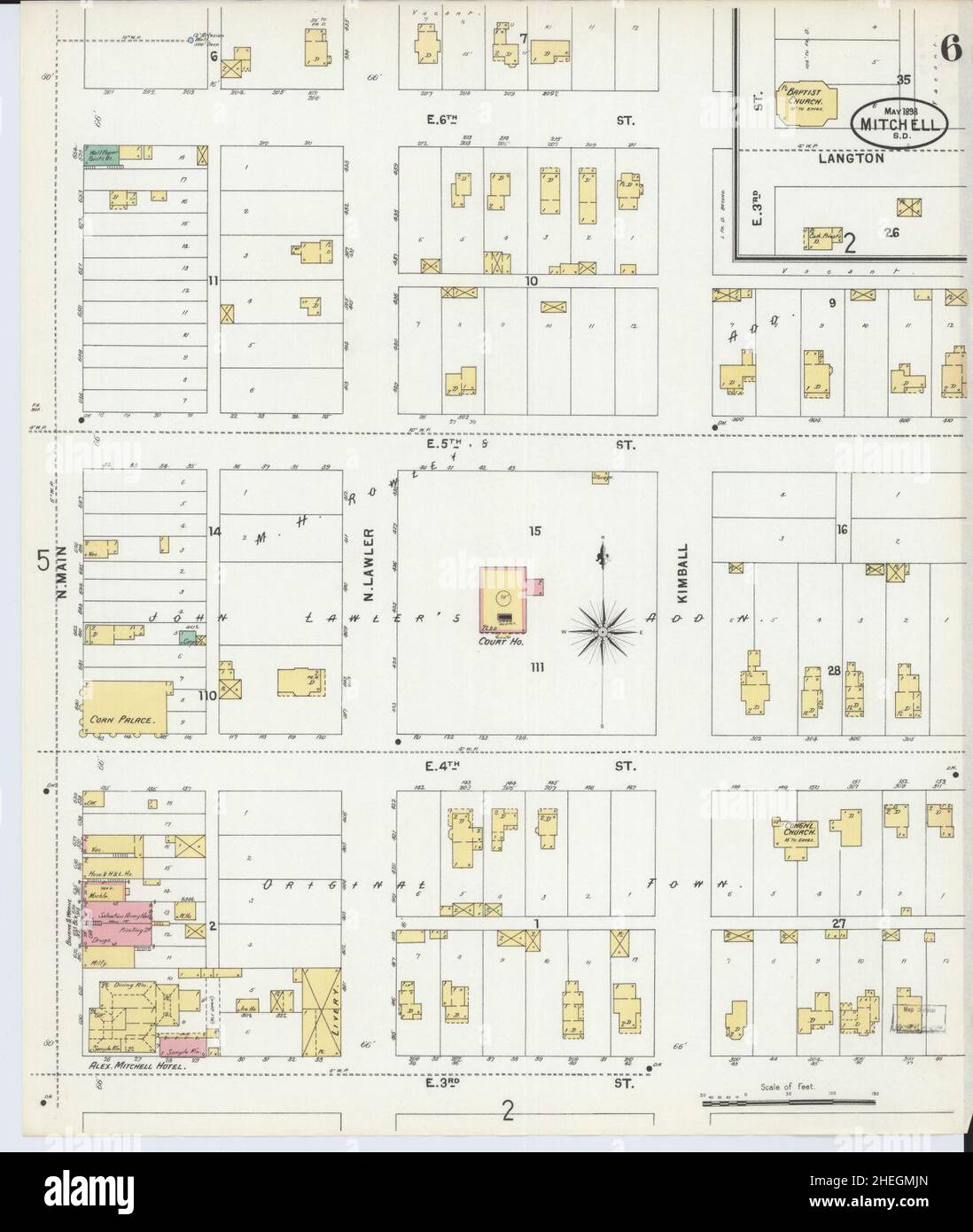 Map of mitchell south dakota hi-res stock photography and images - Alamy