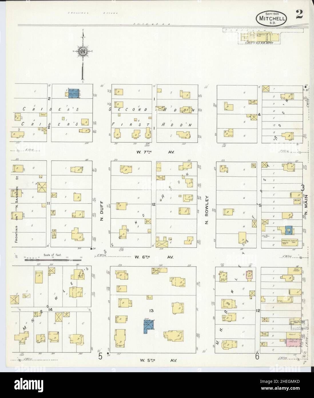 Map of mitchell south dakota hi-res stock photography and images - Alamy