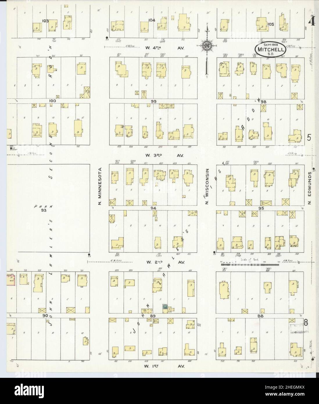 Map of mitchell south dakota hi-res stock photography and images - Alamy