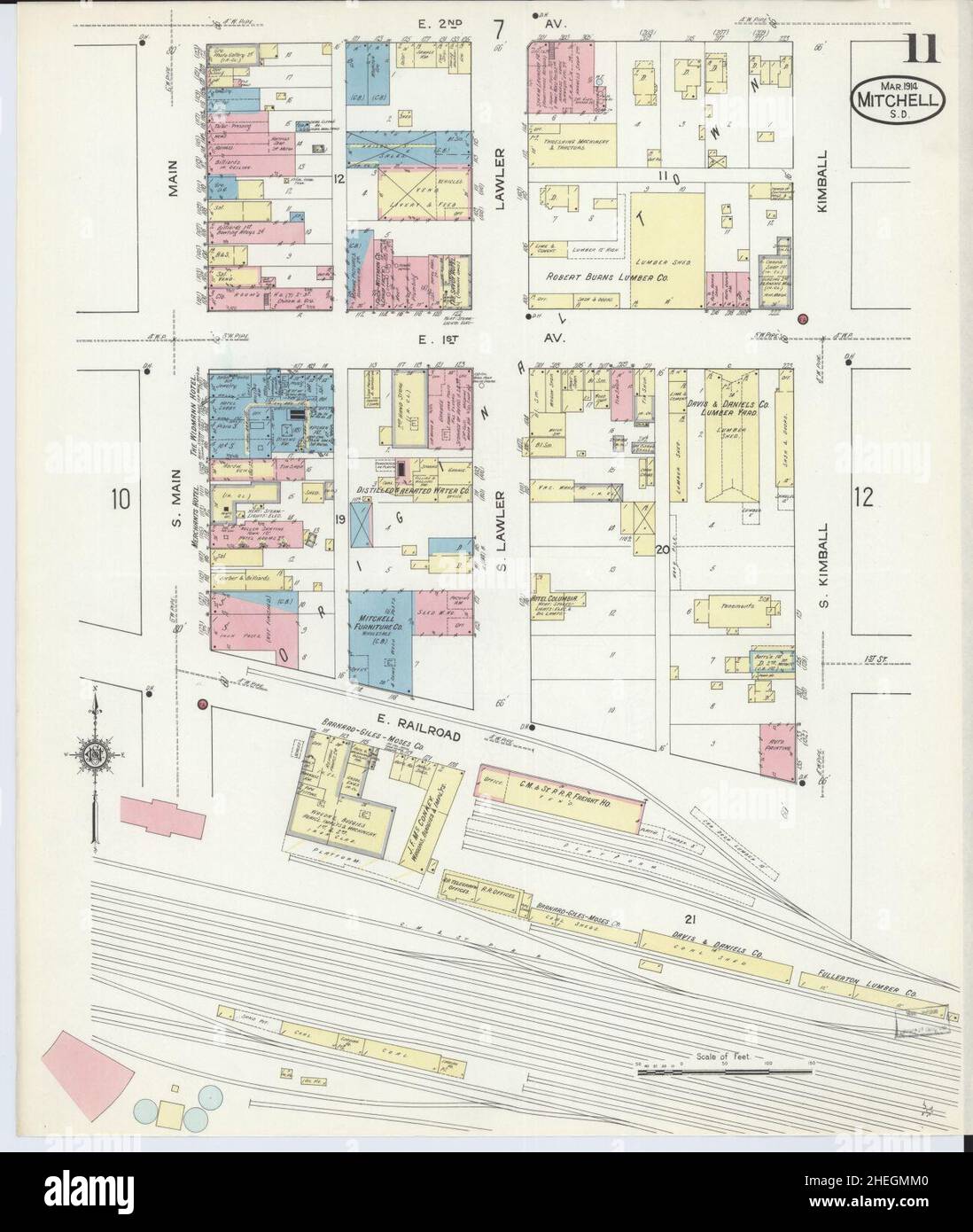 Map of mitchell south dakota hi-res stock photography and images - Alamy