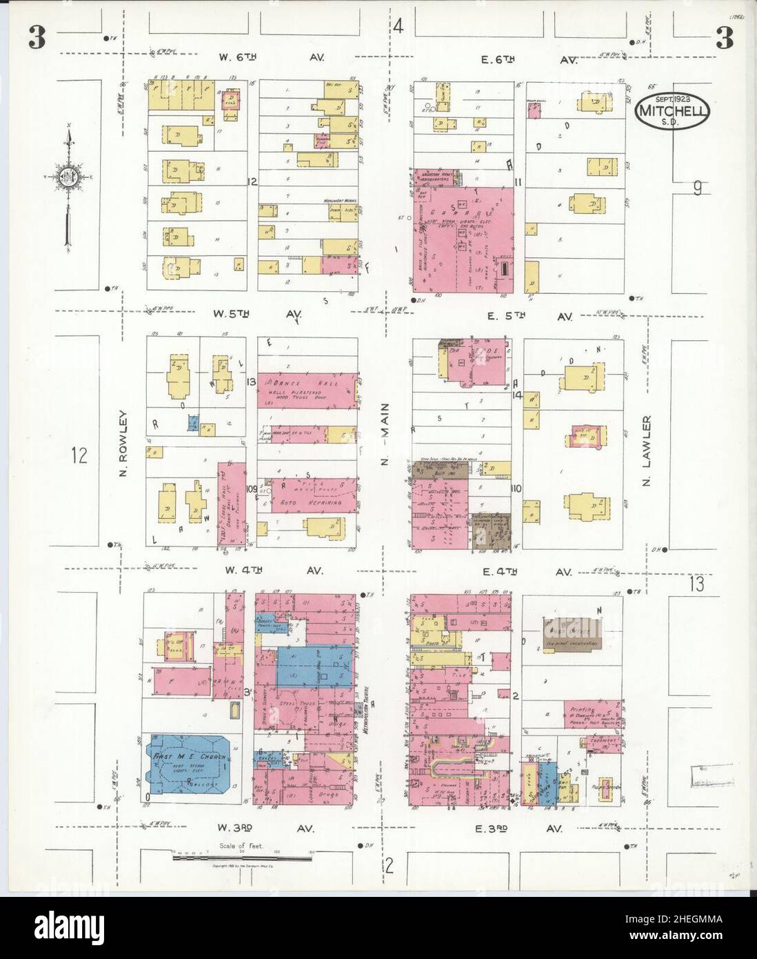 Map of mitchell south dakota hi-res stock photography and images - Alamy
